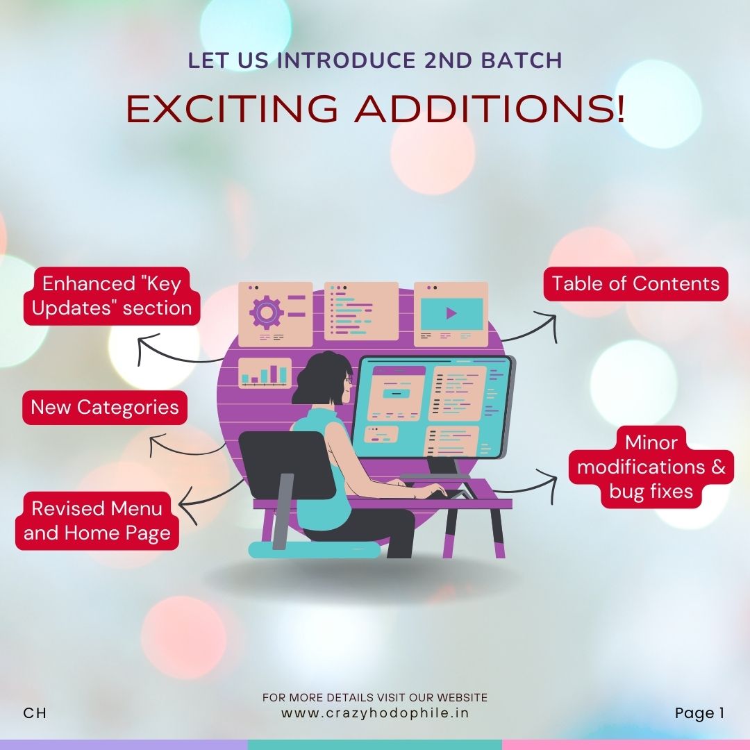 Key Updates - Crazy Hodophile